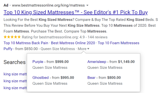 Price Extensions in Google Ads: Setup and Examples - Store Growers