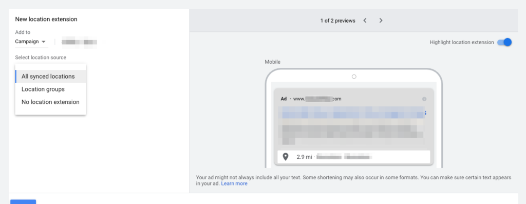 How To Use Location Extensions In Google Ads - Store Growers