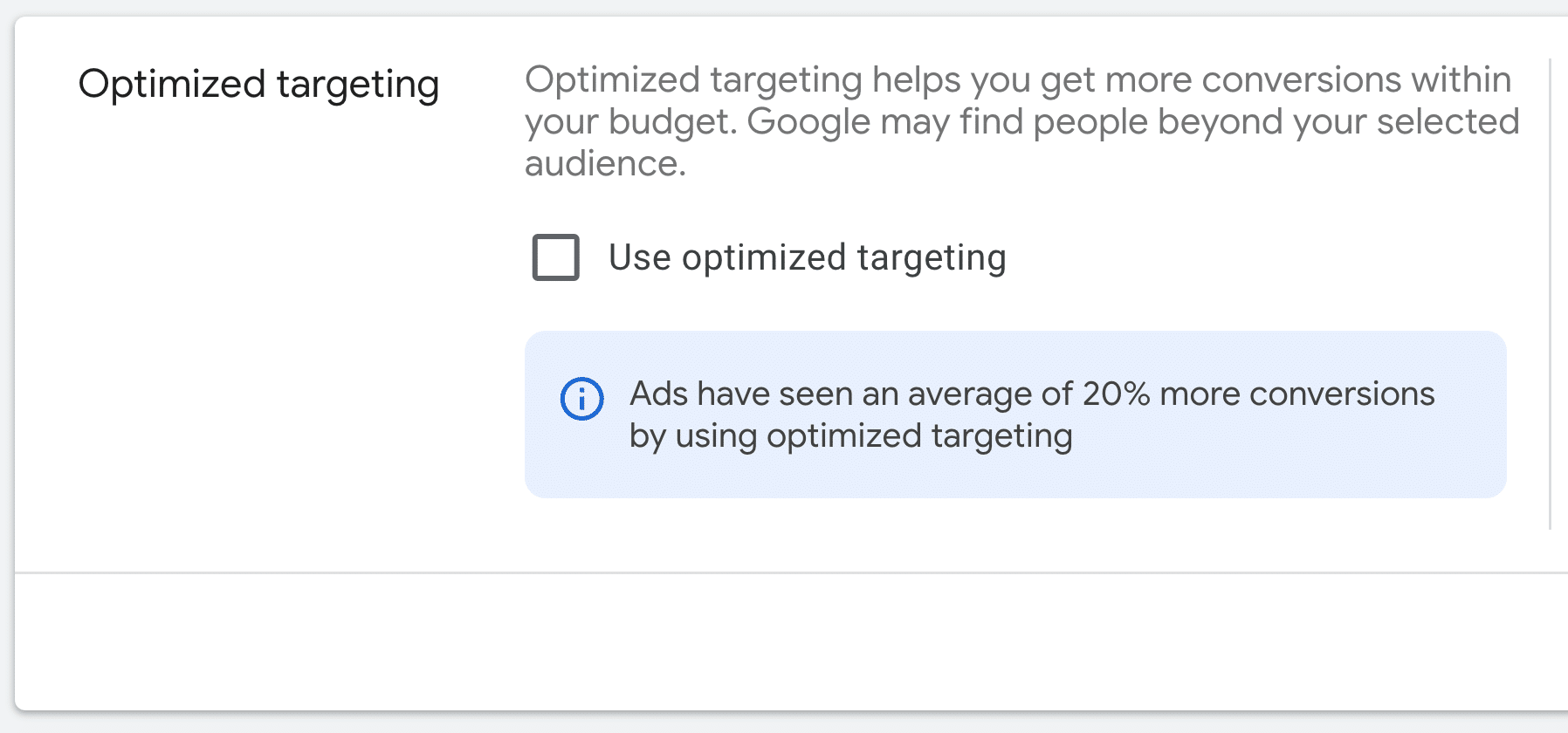 When To Use Optimized Targeting To Grow Campaign Reach - Store Growers
