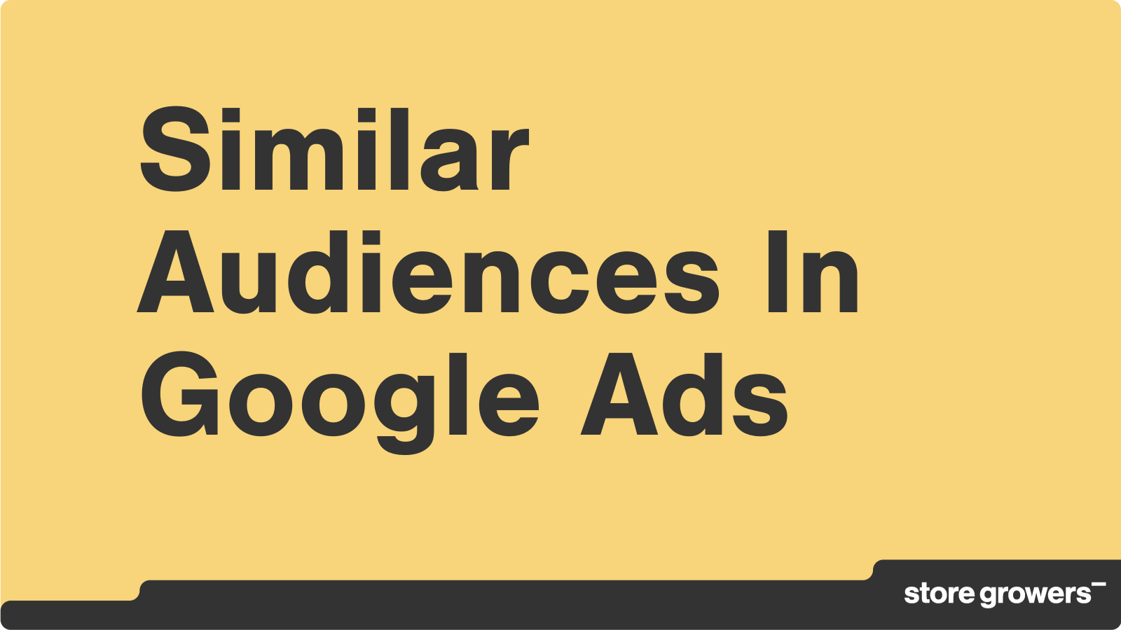 How To Use Similar Audiences In Google Ads - Store Growers
